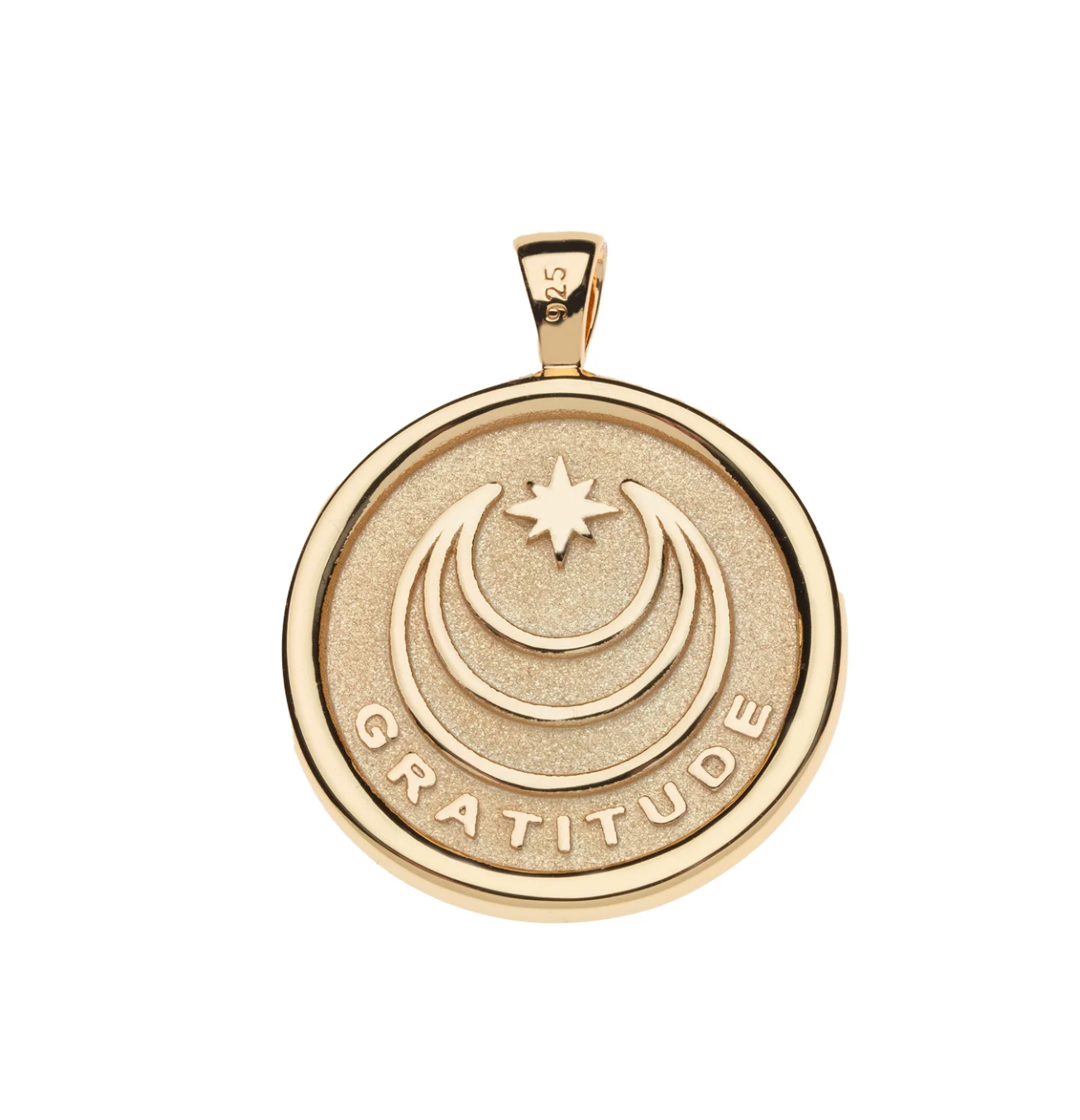 JANE WIN GRATITUDE Original Pendant Coin w/18 Grande Rolo Chain ...